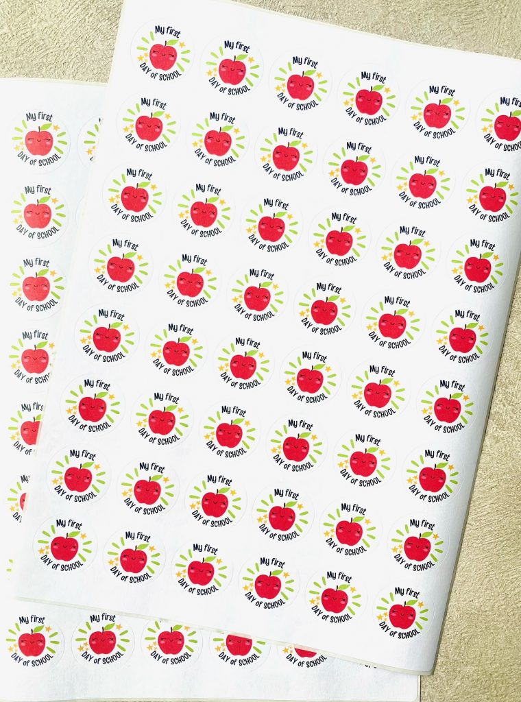 “My First Day of School” Stickers – Irish/English – Mol an Óige