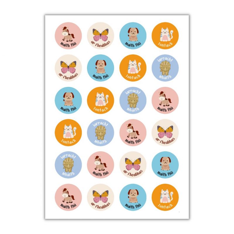 Animal Praise Stickers Gaeilge – Mol an Óige