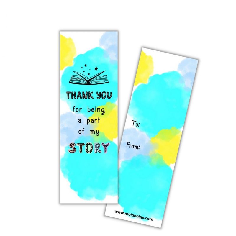 “Thank you for being a part of my story” Bookmarks – Mol an Óige