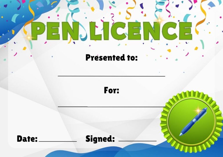 Pen Licence Certificates – Mol an Óige